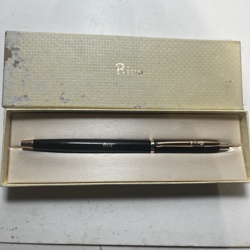 Vintage Biro Pen Ballpoint In Case With Gold Trim Writing. | eBay