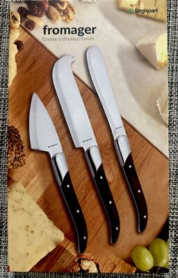Legnoart FROMAGER Cheese Enthusiast Set of 3-Piece -Drak Wood Handle # ...