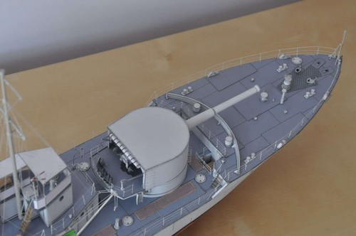 1:100 British Royal Navy HMS M15 M15-class monitor DIY Handcraft Paper ...