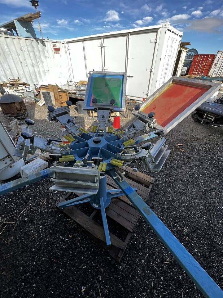 Hopkins 6 Color, Manual Screen Printing Press comes with extra aluminum ...