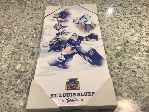 St Louis Blues Goalies Canvas Art Heritage Night Hall/Fuhr/Joseph/Liut ...