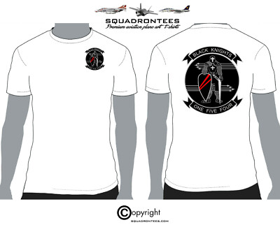 VF-154 Black Knights Logo Back Squadron T-Shirt - USN Licensed Product ...