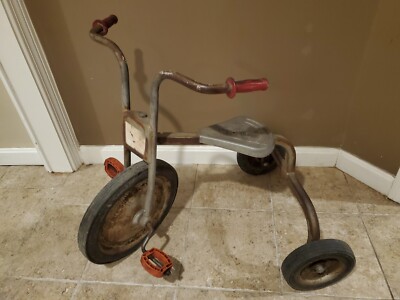 RARE VINTAGE Angeles Trike Metal Tricycle Bike Scooter Childs Pedal Toy ...