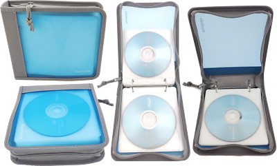 1 to 72 DVD CD ZIPPER – CD/DVD Wallet Holder Binder HOLDS 20 DISCS ...