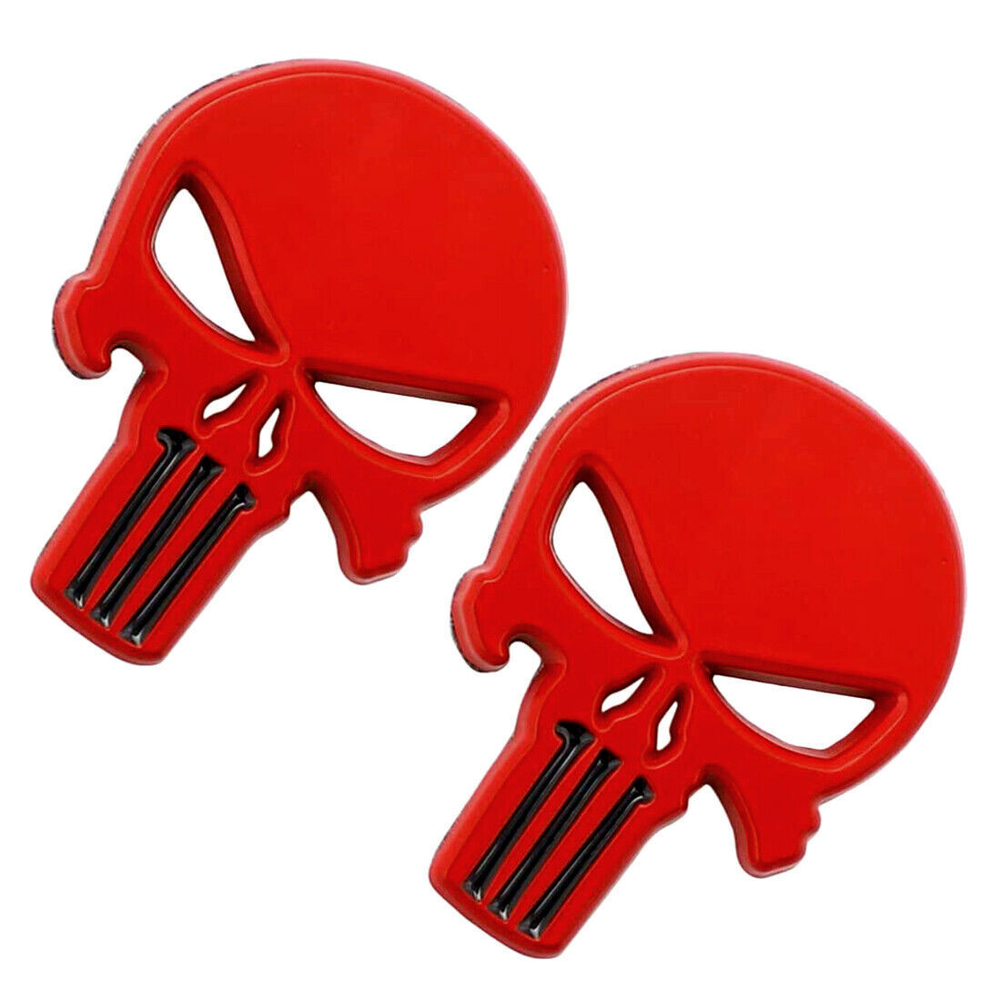 Red Punisher Symbol Punisher Skull — Reflections In Metal
