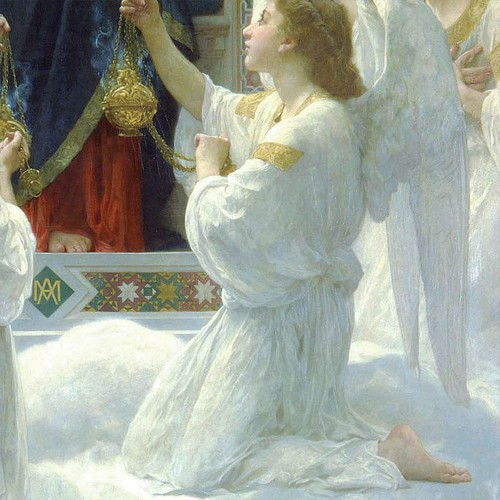 25Wx40H" REGINA ANGELORUM by WILLIAM-ADOLPHE BOUGUEREAU ANGELS CHOICES ...