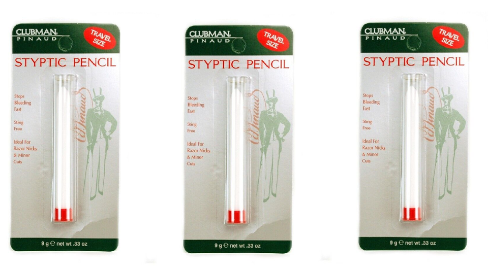 Clubman Pinaud Styptic Pencil Travel Size Stops Bleeding fast 0.33 oz ...