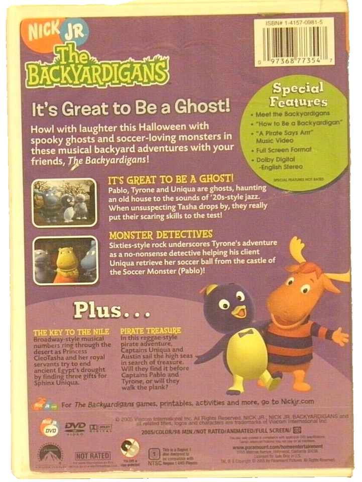 The Backyardigans It's Great to Be a Ghost! Nickelodeon 2X DVD Children ...