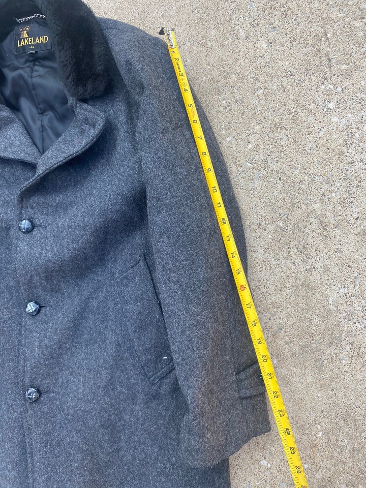 Vintage 50s 60s Lakeland Clicker Car Club Hot Rod Over Trench Wool Coat ...