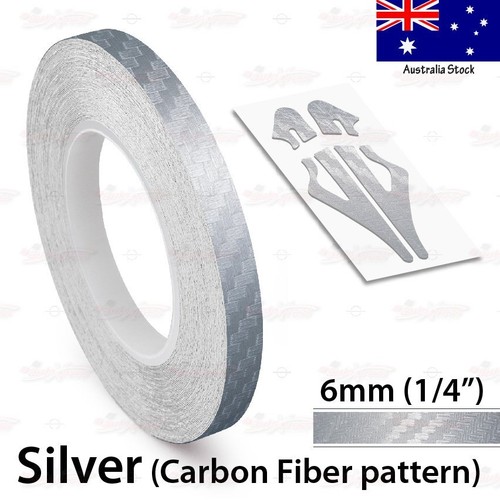 1/4" Roll Vinyl Pinstriping Pin Stripe Line Tape Sticker 6mm CARBON ...