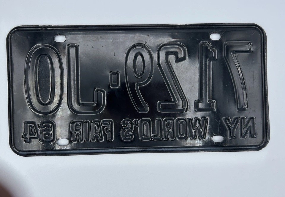 1964 NY Worlds Fair License Plate 7129-JO With '65 Reg. Sticker | eBay UK