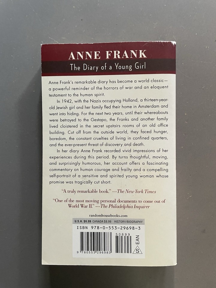 Anne Frank The Diary of a Young Girl | eBay
