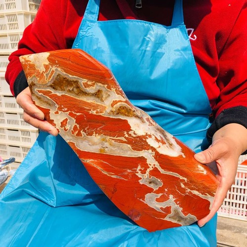 16.5LB TOP Natural Red jasper Quartz Crystal mineral specimen Healing ...