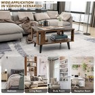 Industrial Coffee Table 2-Tier Wooden Center Table Small Side Table ...