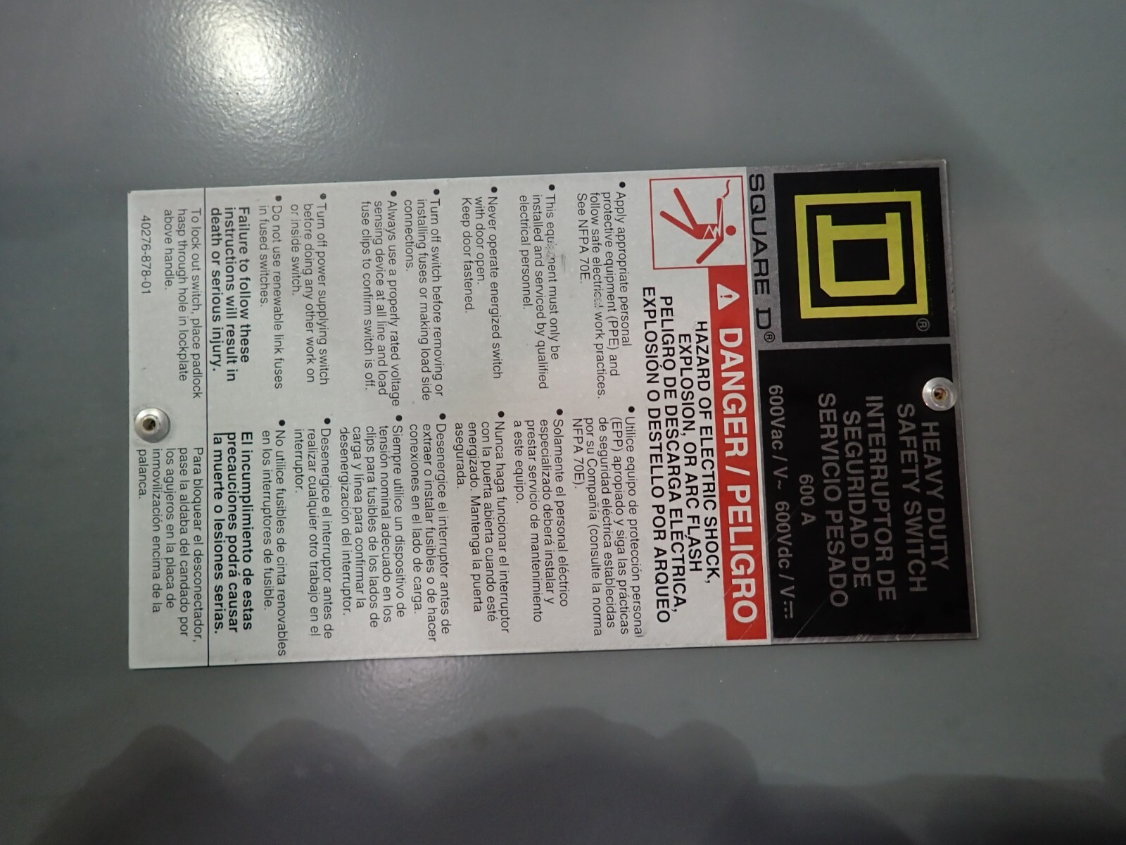 Square D HU366R 600 amp 600 volt NON Fused 3R Outdoor Disconnect | eBay