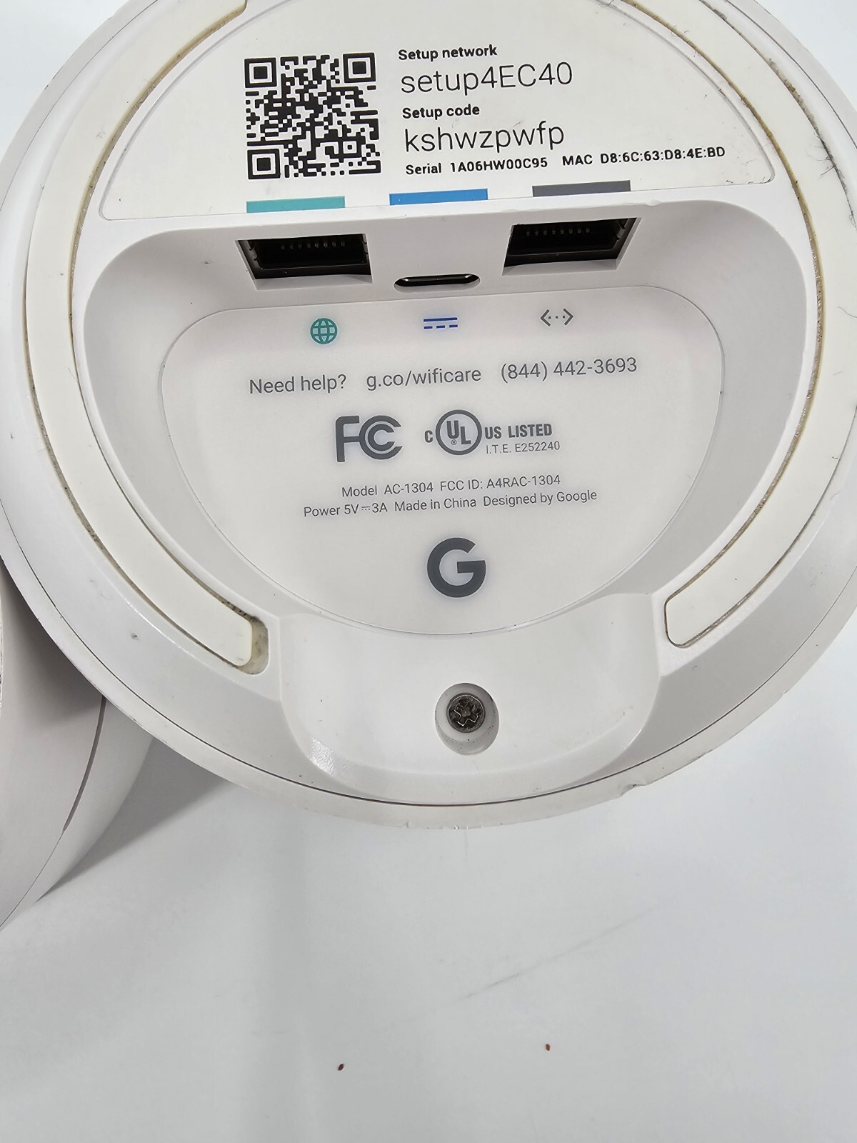 Lot Of 2 GOOGLE AC-1304 WiFi Mesh Add-On/Replacement Router for Whole ...