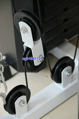 73mm Plastic Bearing Pulley Wheel Cable Strength Training Fitness Gym ...