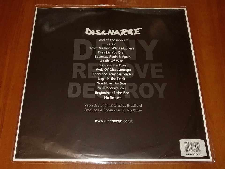DISCHARGE DISENSITISE *RARE PICTURE DISC VINYL LP VILE RECORDS 2009 UK ...