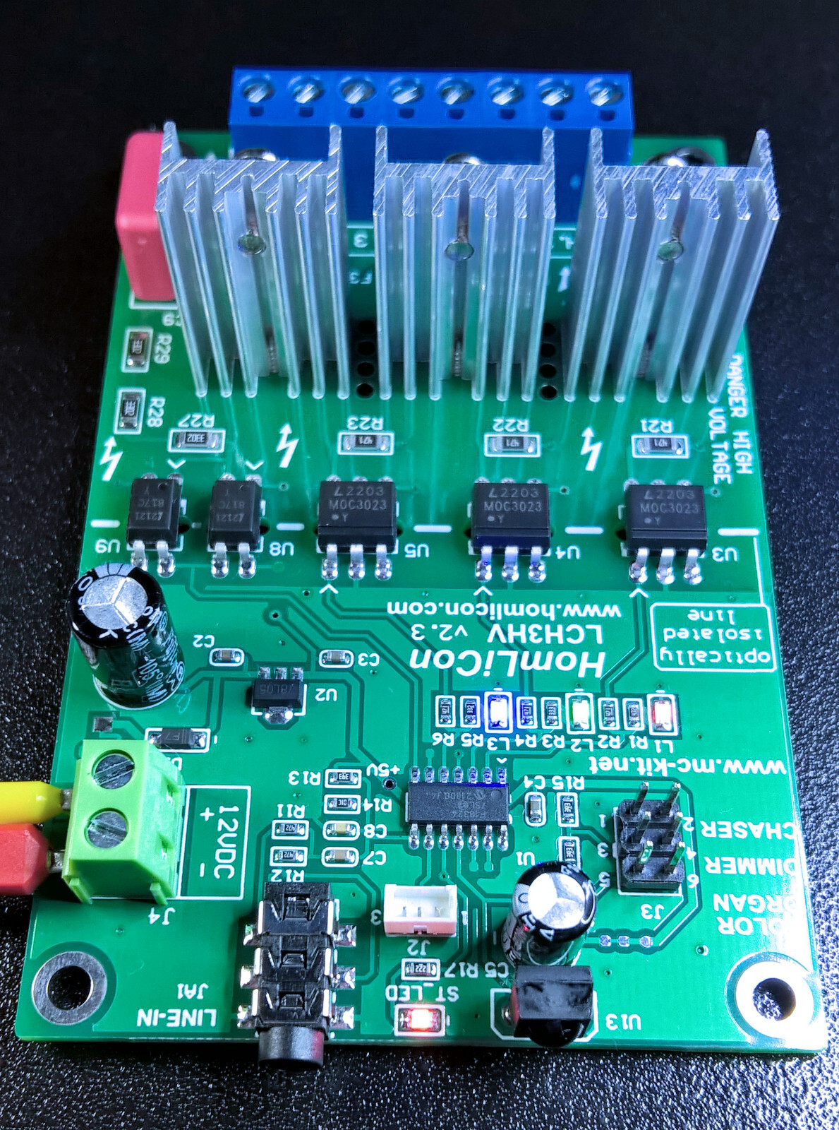 Color Organ, Sound Activated Light Show, Chaser, Sequencer, AC 120/230V ...