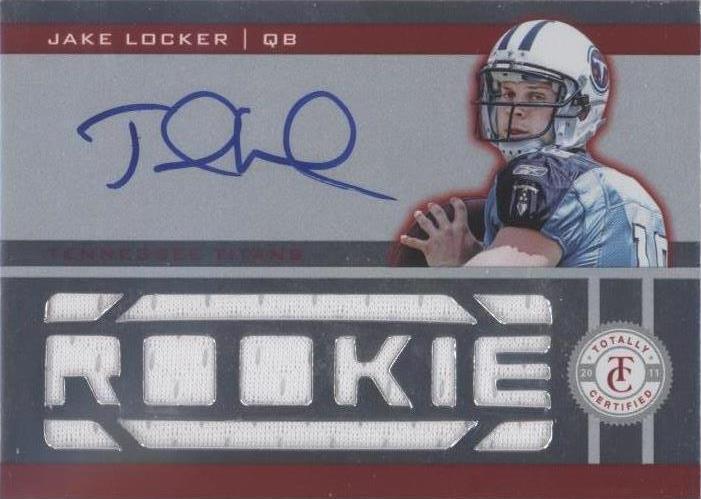 2011 Panini Totally Certified - Freshman Fabric Jake Locker #215 ...