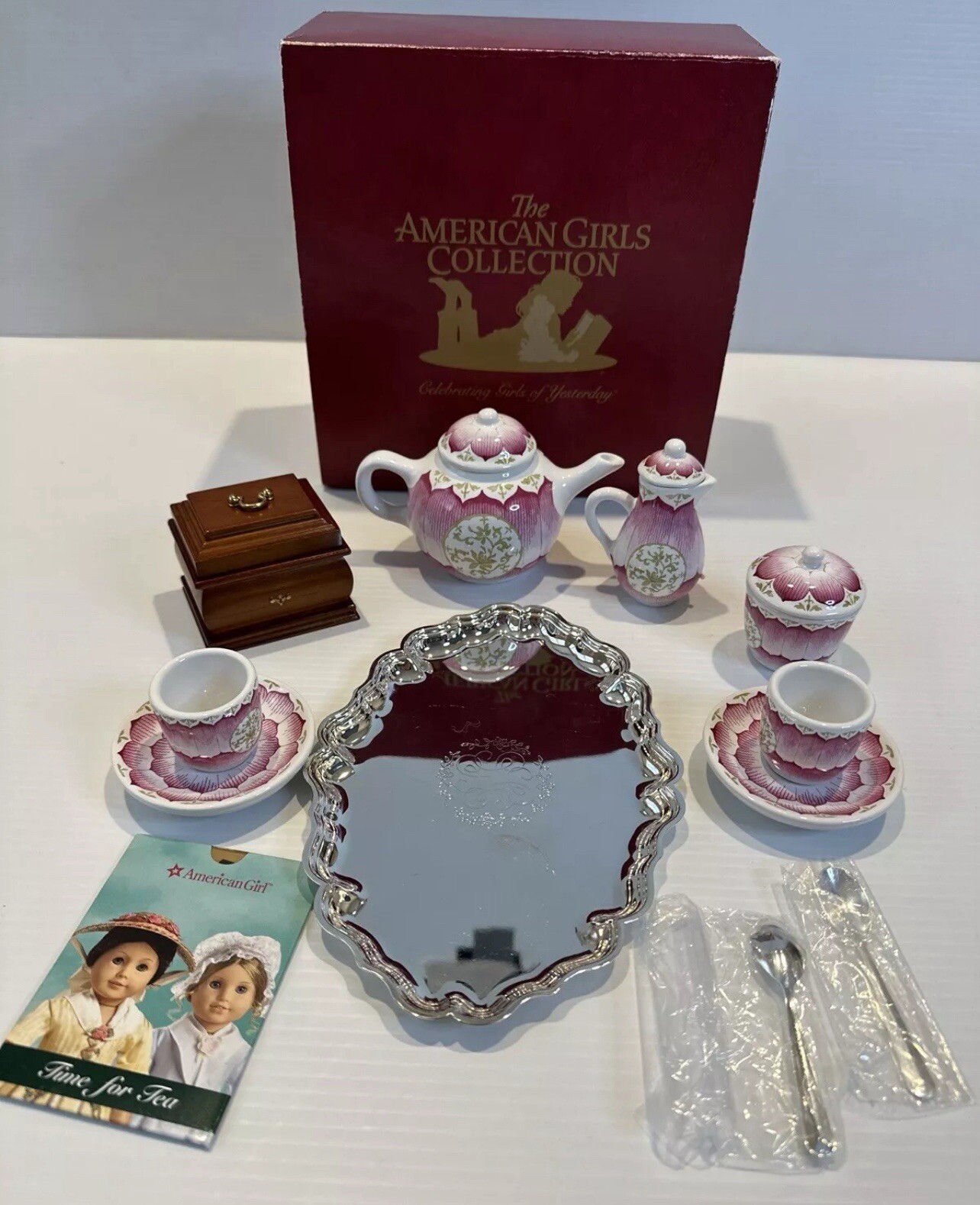 American Girl Retired Felicity Colonial Tea Set Complete Original for ...