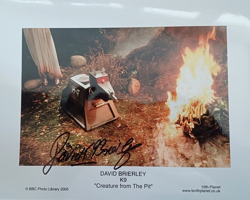 David Brierly - Voice of K9 in Doctor Who. Signed 10 x 8 colour hoto ...