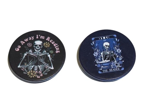 Two Skeleton Reader Book Lovers Standard Popsocket Pop Grip | eBay