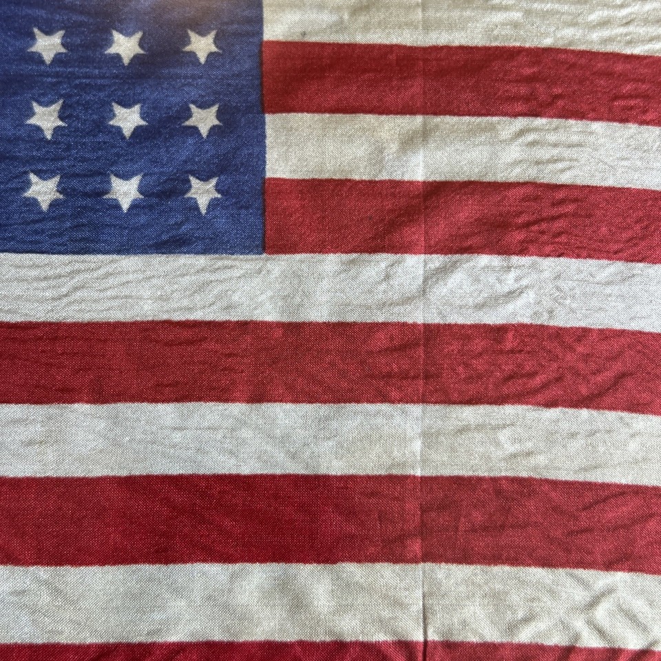 1912 48 INVERTED Star American Flag Antique Non Reflective Barnwood ...
