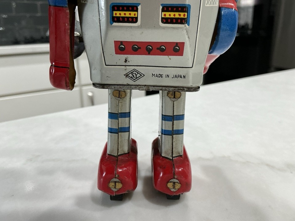 SPLIT LEGGED TIN JAPAN WIND UP ROBOT-RARE COLOR VERSION | eBay