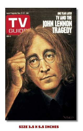 JOHN LENNON TRAGEDY FRIDGE MAGNET 1981 TV GUIDE COVER 3.5 X 5.5 " | eBay