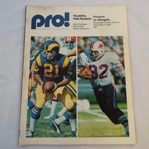 GREEN BAY PACKER GAME DAY PROGRAM- PACKERS VS. BILLS OCTOBER 6, 1974 | eBay