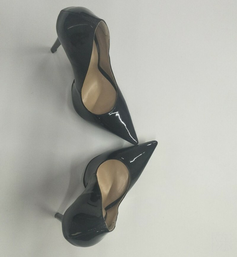 Women's Very High Stiletto Heels Patent Leather Party Pointed Toe Shoes ...