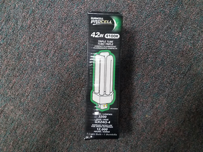 Genuine Duracell Procell CLF10262A 42W 4100K Triple Tube GX24Q-4 3200 ...