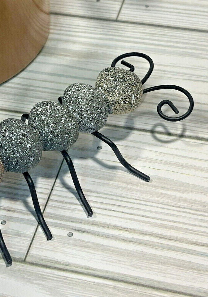Stone Look Centipede Garden Rock Centipede Black Metal Arms Art ...