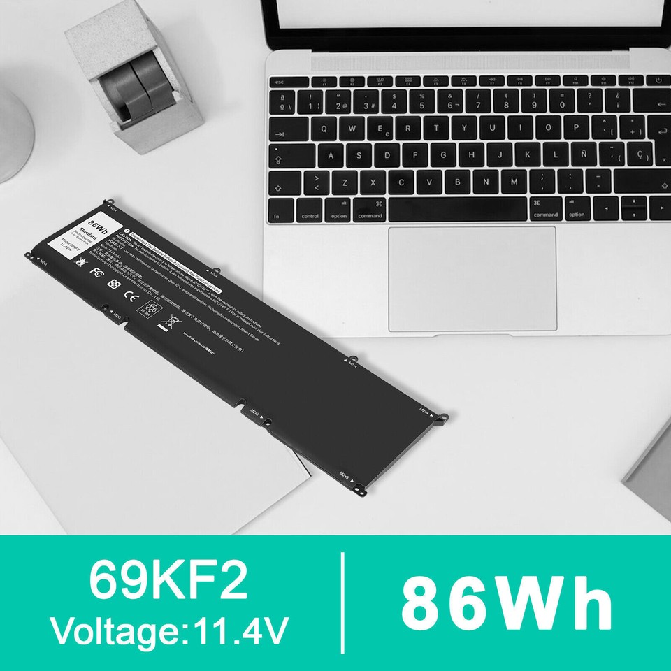 69KF2 Battery For Dell XPS 15 9500 9510 9520 Precision 5550 5560 5570 ...