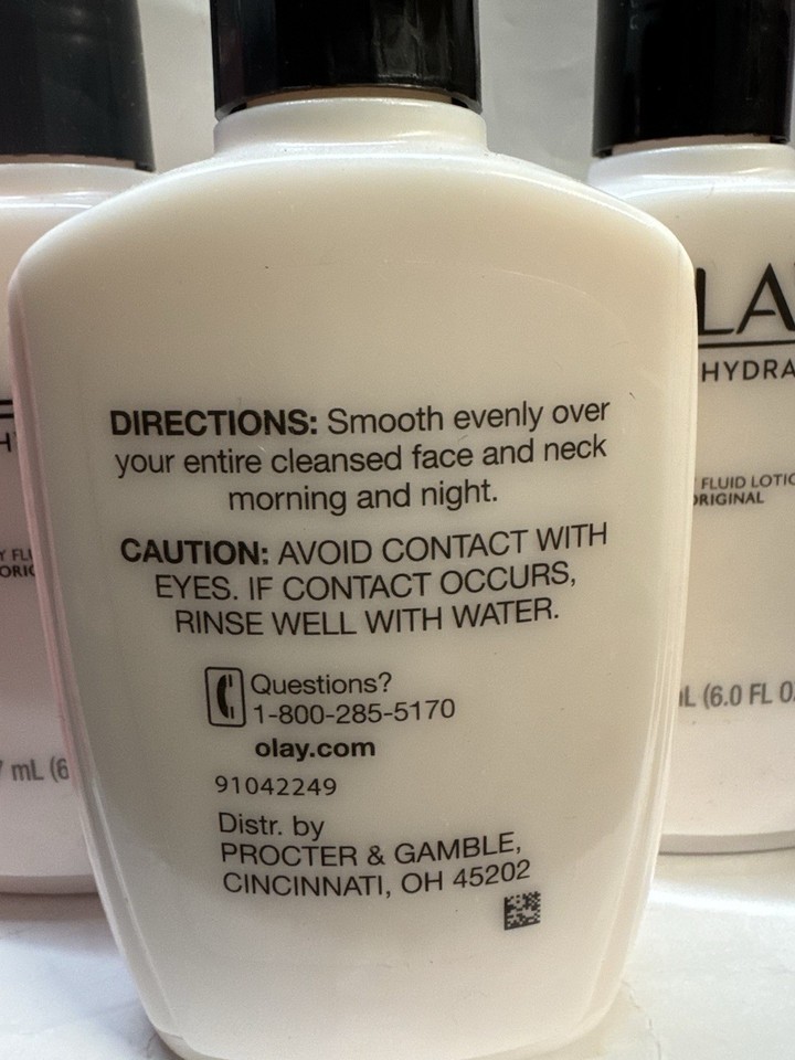 3 olay active hydrating beauty fluid lotion original 6oz ea distressed ...