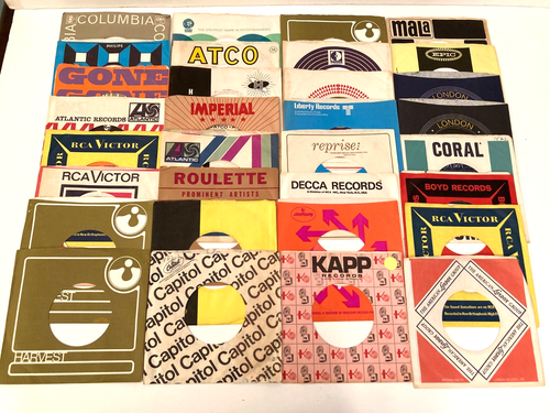 Vintage Lot of 32 Company Sleeves For 45 RPM Records 1960's 1970's ...