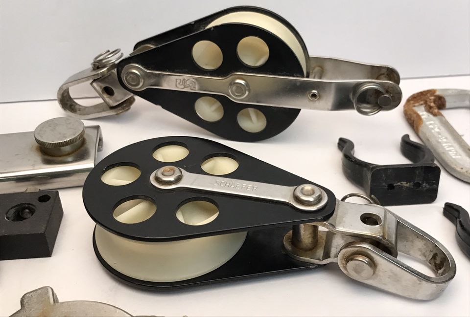 SAILBOAT Parts SCHAEFER Blocks, HOOD Pre-feeder, PERKO Plate Key, Plus ...