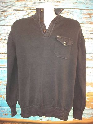 Mens FACONNABLE Long Sleeve Cotton Large Blue Pullover Sweater | eBay