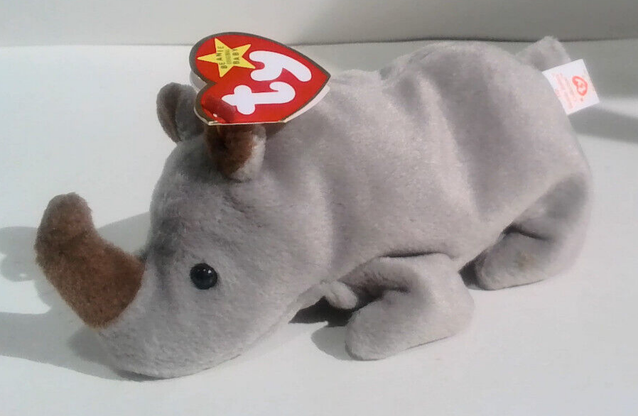 VINTAGE TY Beanie Baby Babies Spike The Rhino 1996 MINT CONDITION Rare ...