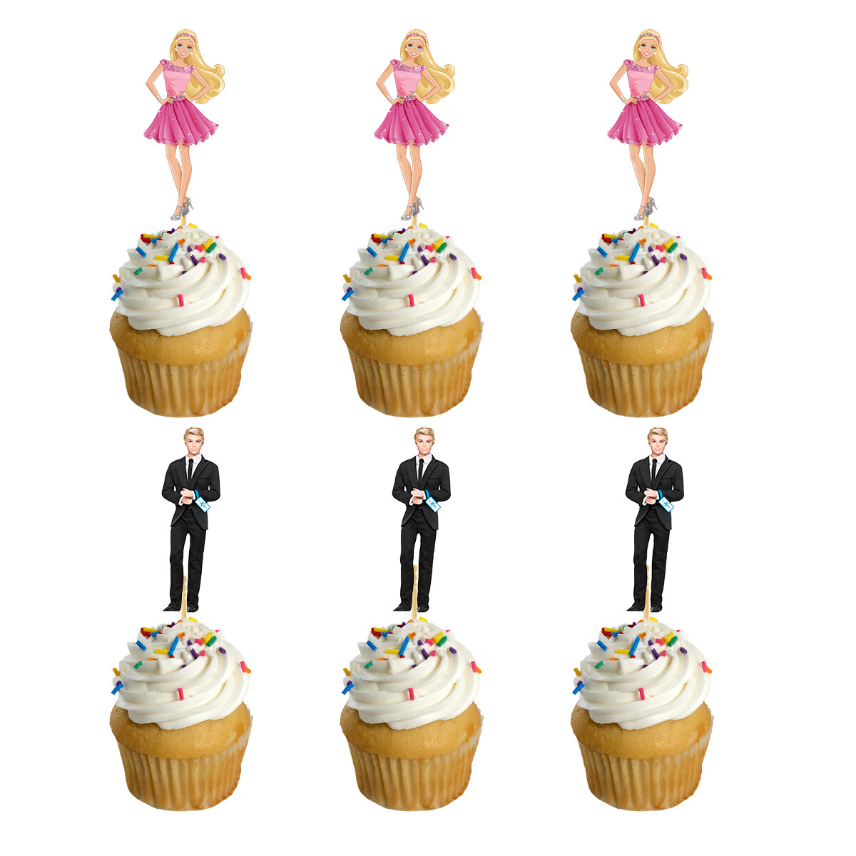 Barbie Ken Movie Cupcake Wrapper & Topper. Party Lolly Loot Bag Cake ...