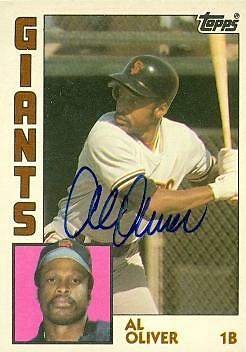 Al Oliver autographed Baseball Card San Francisco Giants 1984 Topps ...