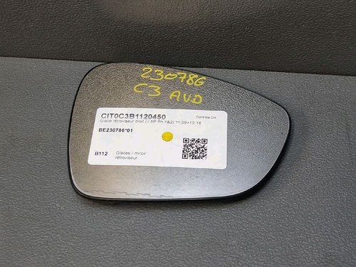 Miroir / glace retroviseur droit - Citroen C3 II de nov. 2009 à dec ...