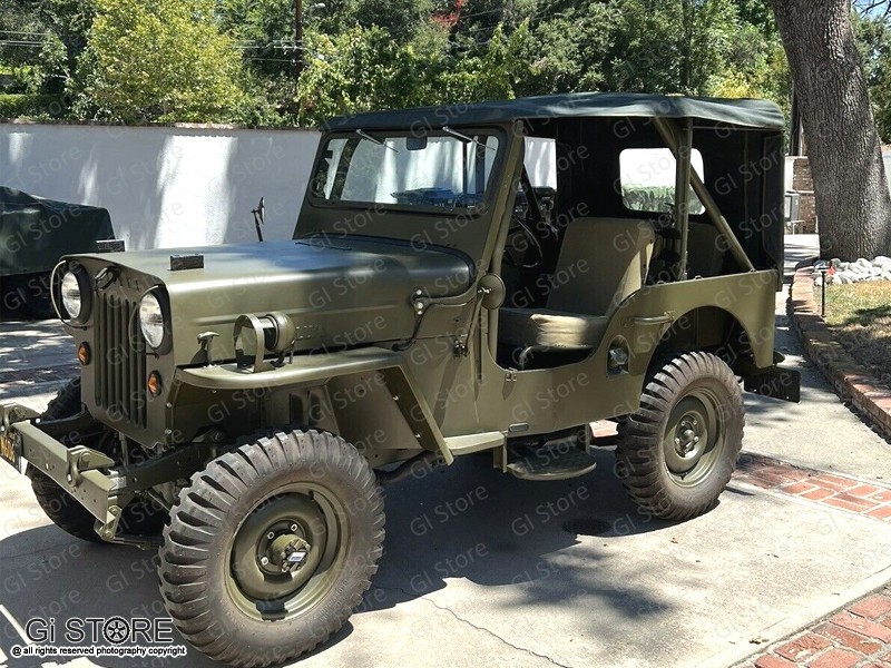 SUMMER SOFT TOP CANVAS FOR JEEP WILLYS CJ3B 1953-1964- Correct Olive Green | eBay