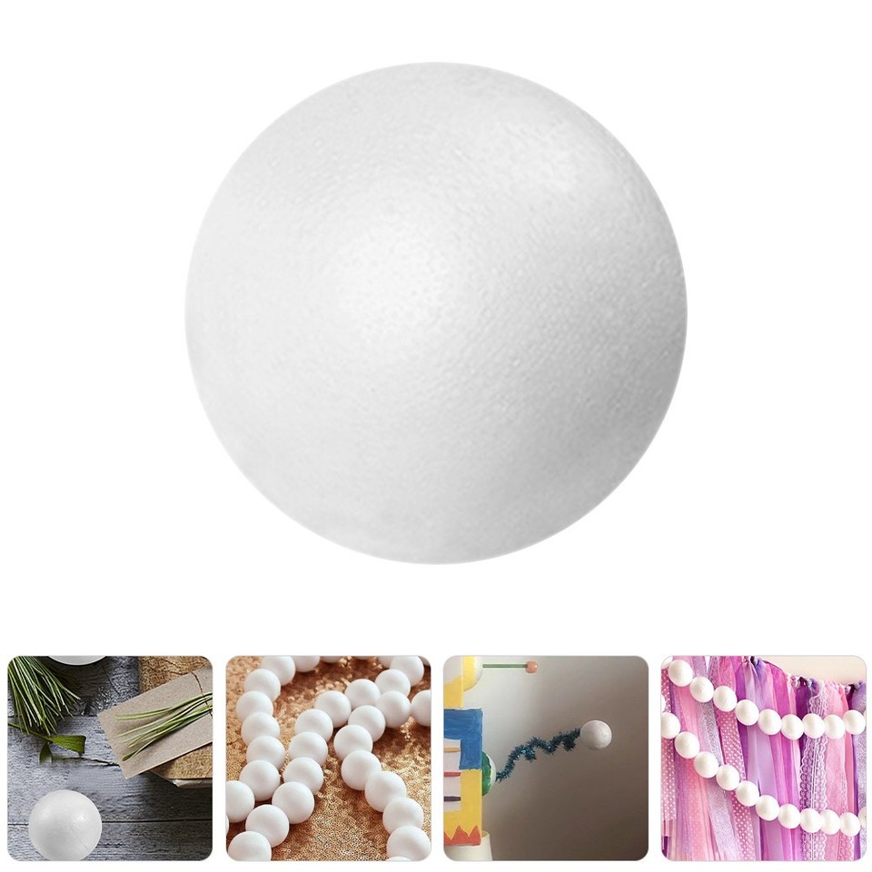 100 Pcs White Foam Foam Sphere For Children Craft Supplies Projects ...