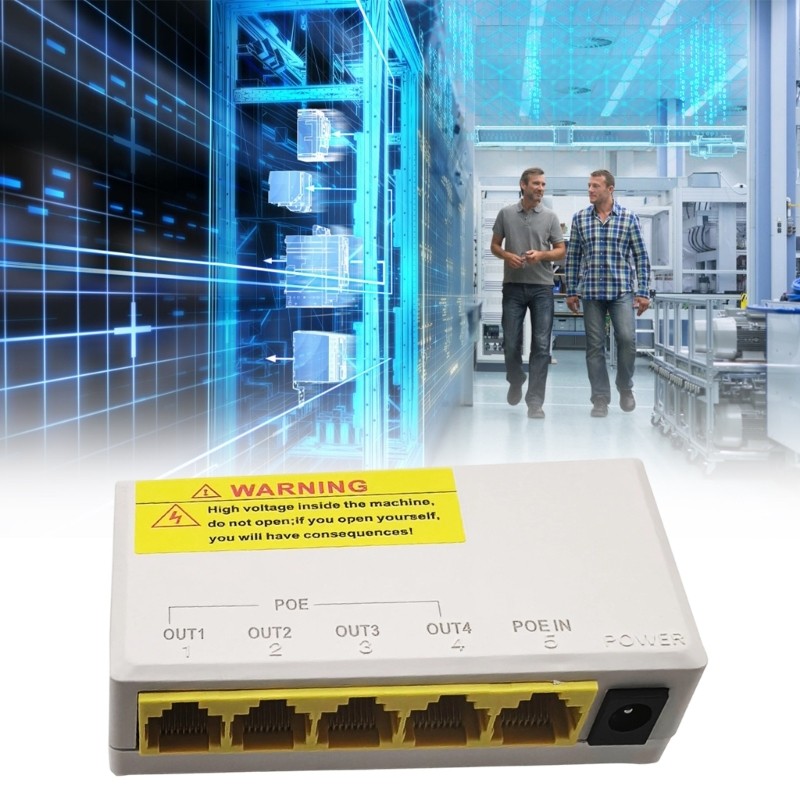 100Meter 100Mbps PoE Extender Splitter Stable Connectivities for ...