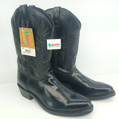 Dan Post Laredo 12" Black Trucker 4240 Western Cowboy Boots Men's Size ...