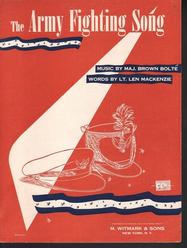 Army Fighting Song 1954 Sheet Music | eBay
