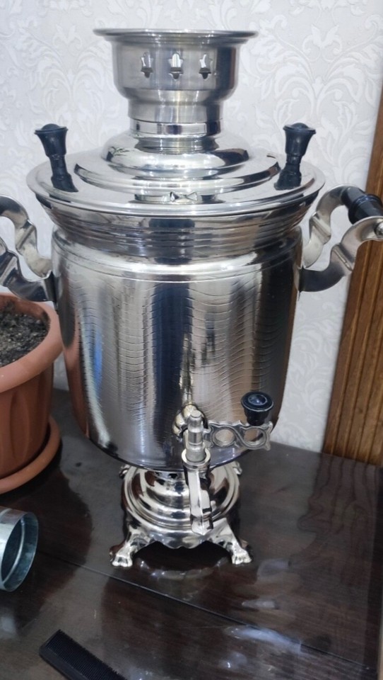 Vintage Soviet Samovar wood TULA ZSHV Fire Samovar 5 liters + pipe ...