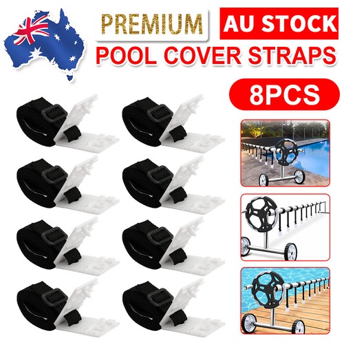 8x Pool Cover Straps Replacement Blanket Reel Clips Solar Cover ...